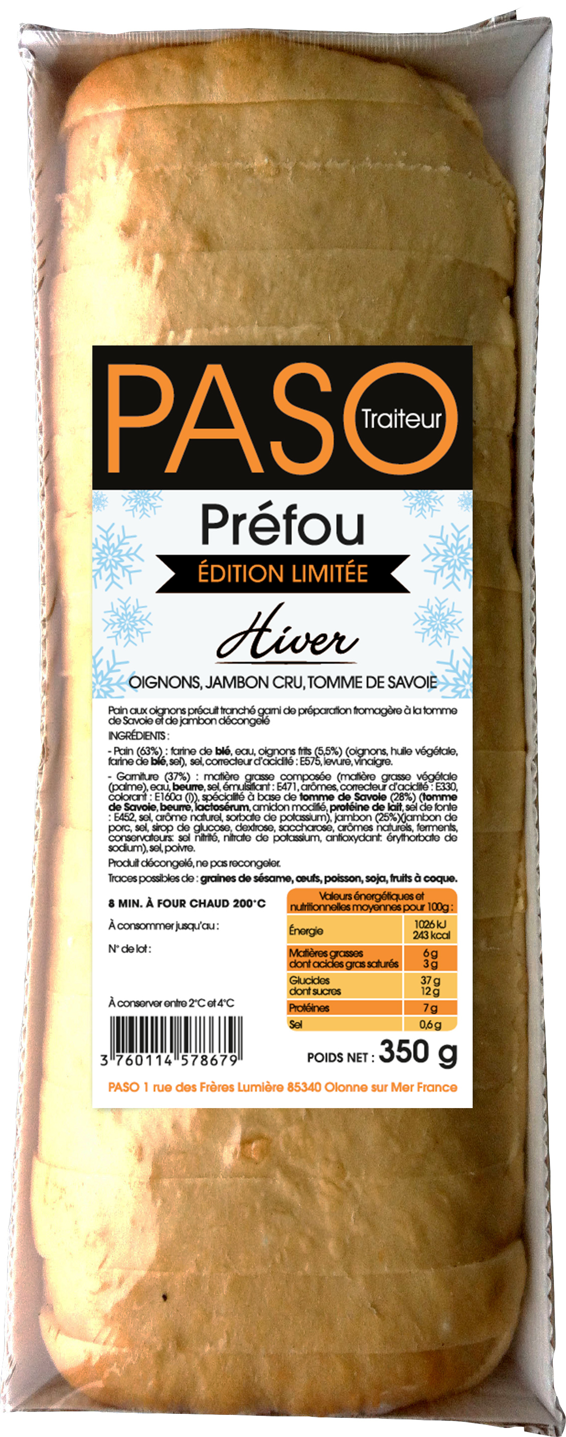 Le préfou en édition limitée aux oignons, jambon cru et tome de Savoie ...
