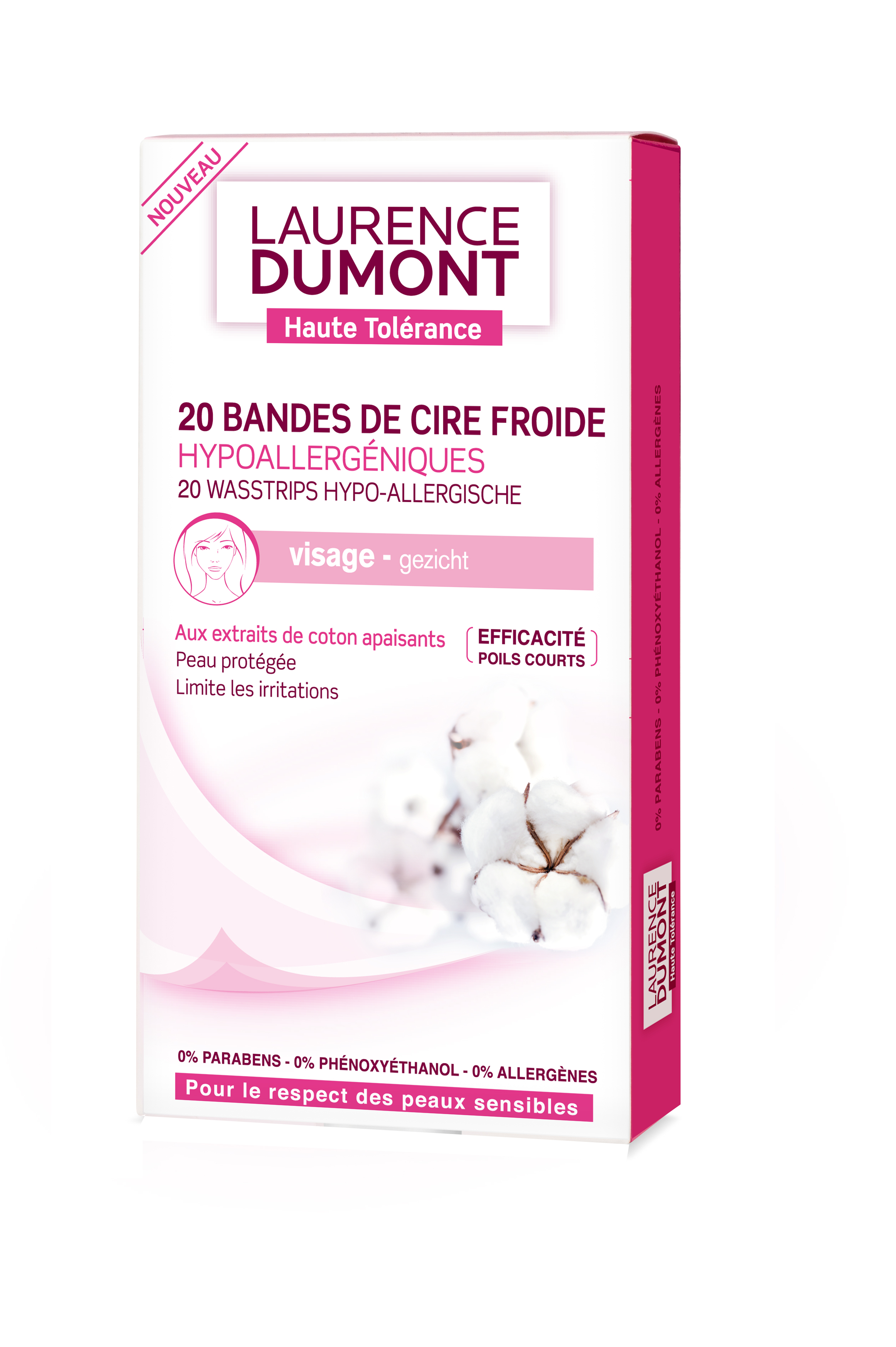 Bandes de Cire Froide Hypoallergéniques pour Visage des Laboratoire ...
