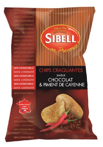 Les chips Chocolat & Piment de Sibell de Sibell