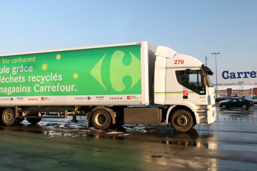 Carrefour fait rouler des camions avec les déchets de ses hypermarchés